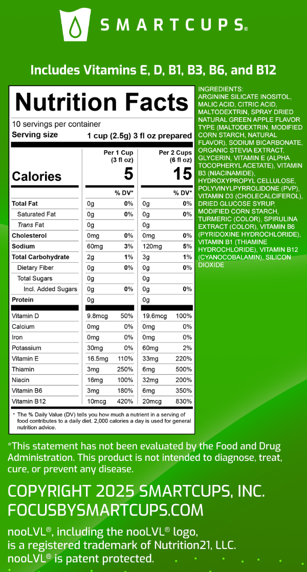 Focus Shots - Green Apple 10pk – Smart Cups